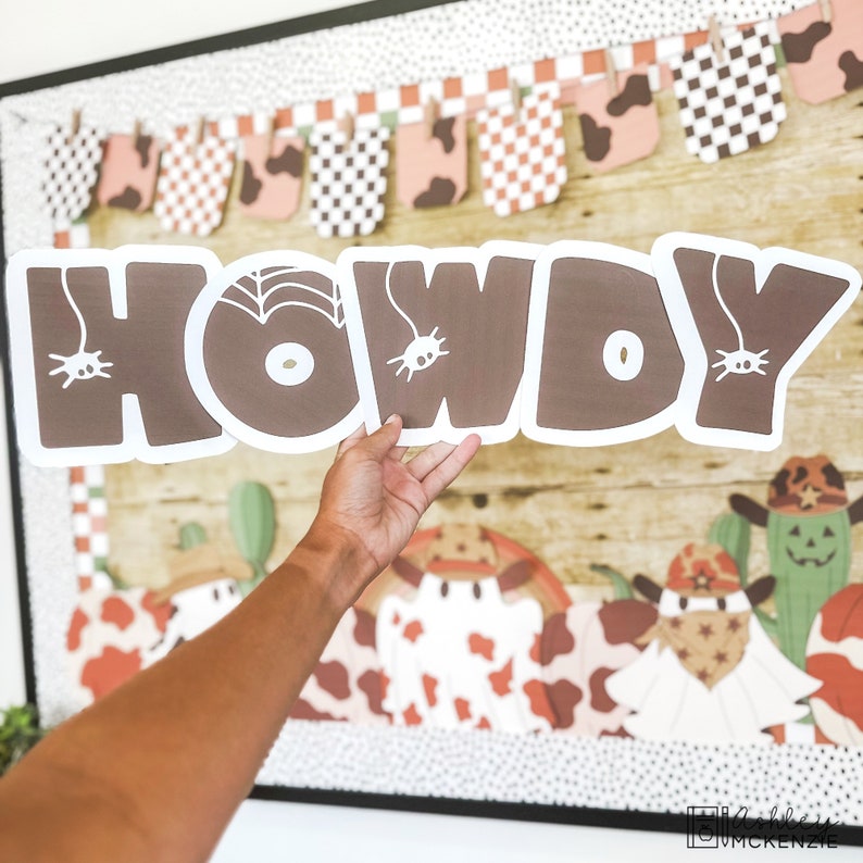 Howdy Halloween Bulletin Board Kit Fall Classroom Door Decorating Ghost ...