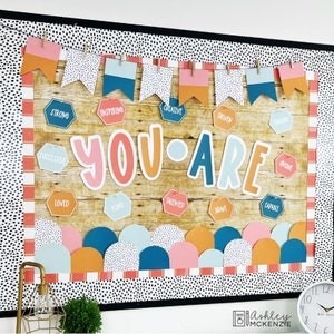 Calm Terrazzo Back to School Classroom Decor, Bulletin Board Kit ...
