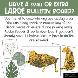 Back to School Bulletin Board Kit Modern Jungle Themed Classroom Decor ...