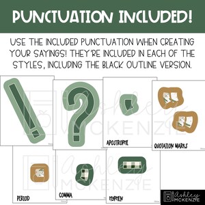 Modern Winter Bulletin Board Ideas, Bulletin Board Letters, Punctuation ...