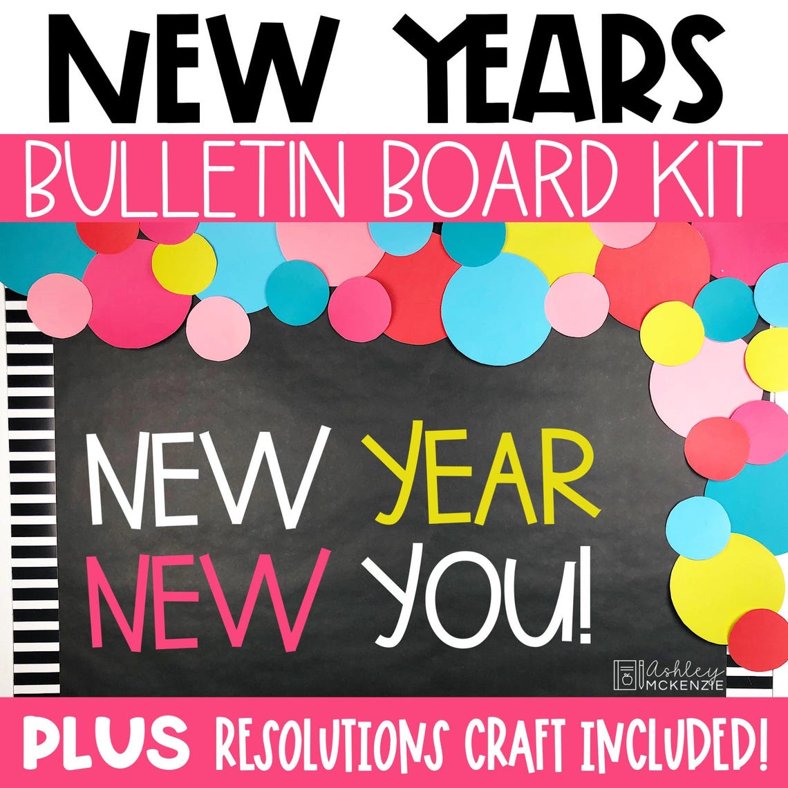 New Year's Resolutions Craft, Goal Writing Activity, New Year 2026 ...