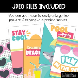 Summer Posters for End of Year Classroom Decor, Summer Splash Theme ...