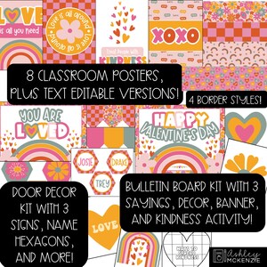 Valentine Love Classroom Decor, Bulletin Board Kit, Classroom Posters ...