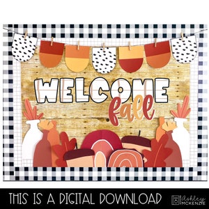 Boho Fall Bulletin Board Kit, Easy Autumn Classroom Decorations - Etsy