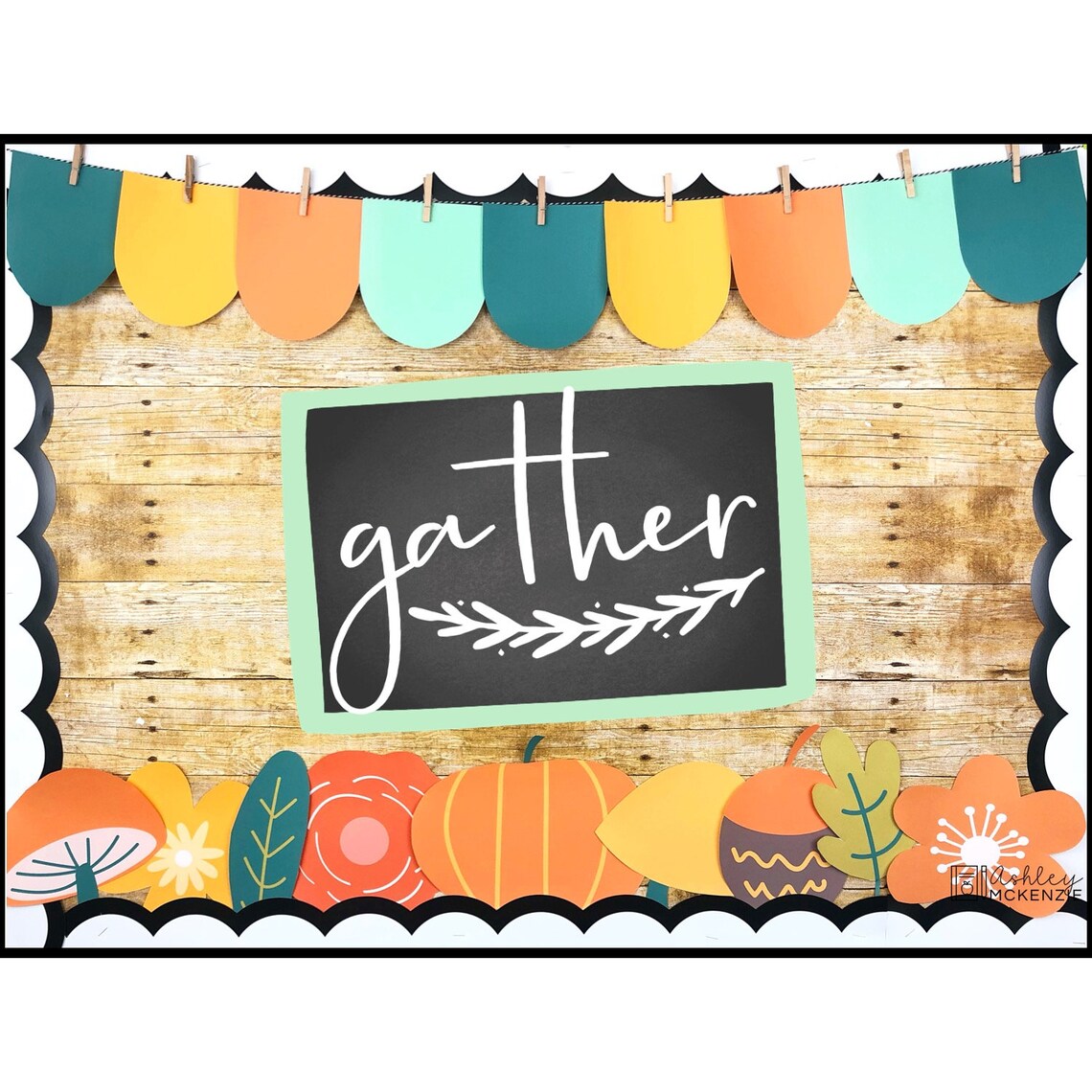 Thanksgiving Chalkboard Bulletin Board or Classroom Door Decor, Easy ...