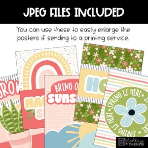 Spring Classroom Posters, Spring Fresh Start Theme, Easy Seasonal ...