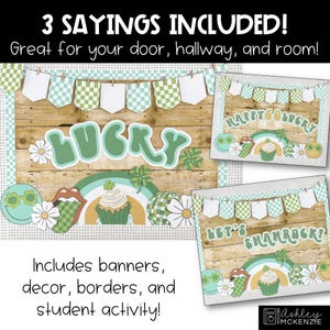 Retro St. Patrick's Day Bulletin Board Kit, Spring Holidays Theme, Easy ...