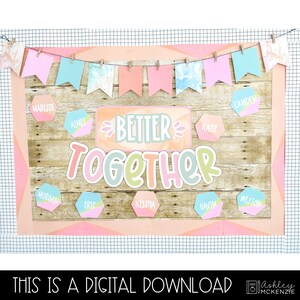 Marbled Pastel Back to School Bulletin Board Kit, Easy and Modern ...