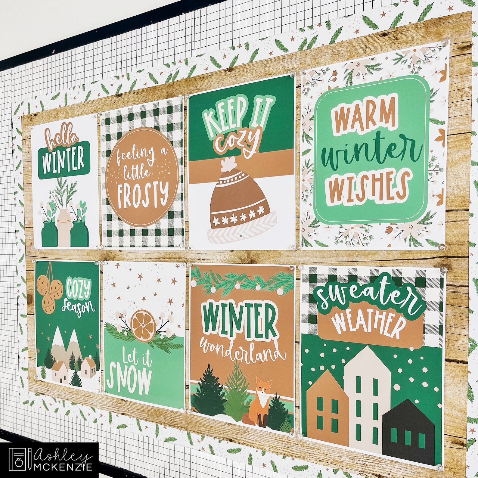 Modern Winter Classroom Posters Holiday Season Theme Easy - Etsy