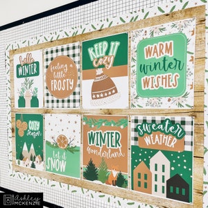 Modern Winter Classroom Posters, Holiday Season Theme, Easy Seasonal ...