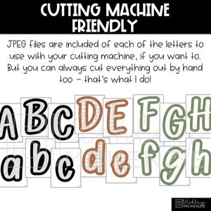 Modern Garden Bulletin Board Letters, A-Z Primary Font, Punctuation ...