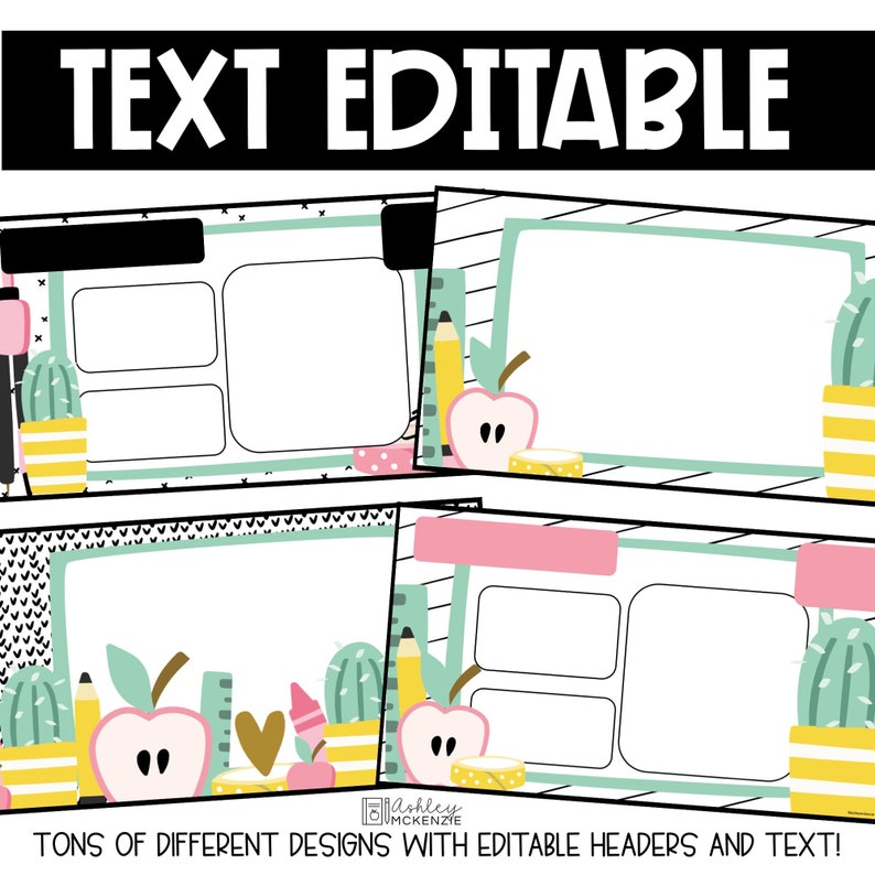 School Supplies Theme Google Slides and Powerpoint Templates, Digital ...