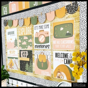 Camping Adventure Classroom Posters Easy and Modern Classroom | Etsy