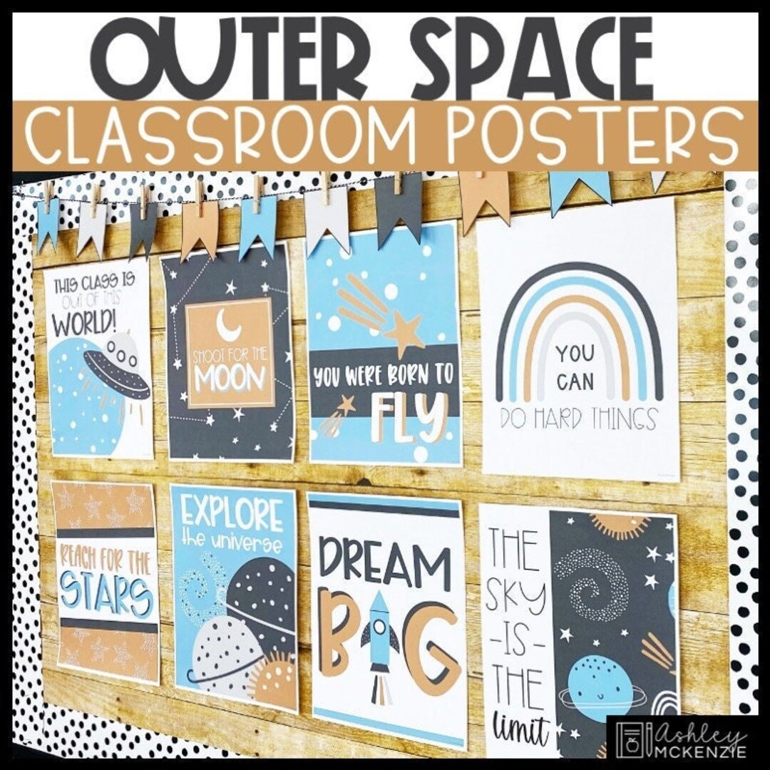 Space Classroom Posters Easy and Modern Classroom - Etsy