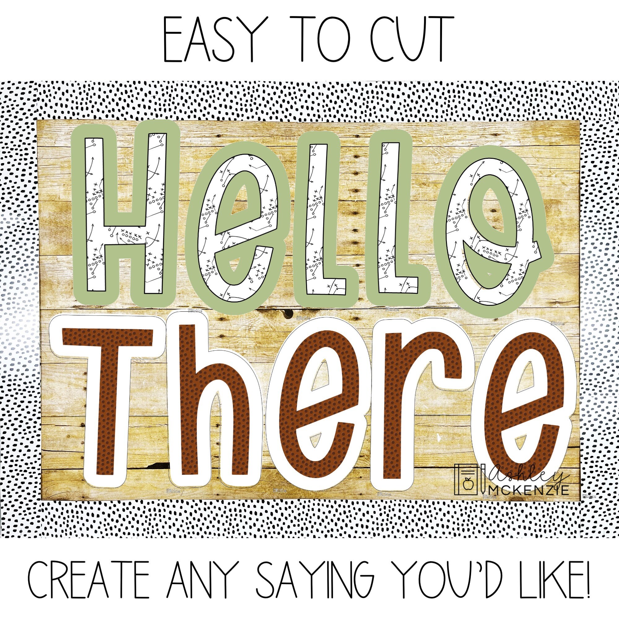 Thanksgiving Classroom Decor, Football Design, Printable Bulletin Board ...