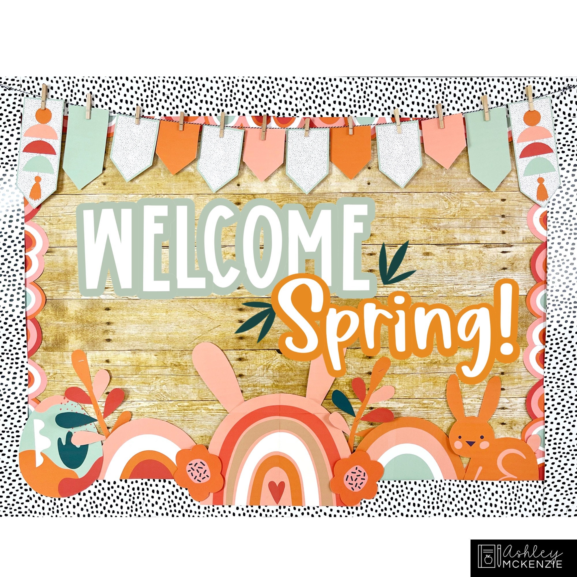 Spring Bulletin Board Kit, Hoppy Spring Theme, Easy Seasonal Classroom ...