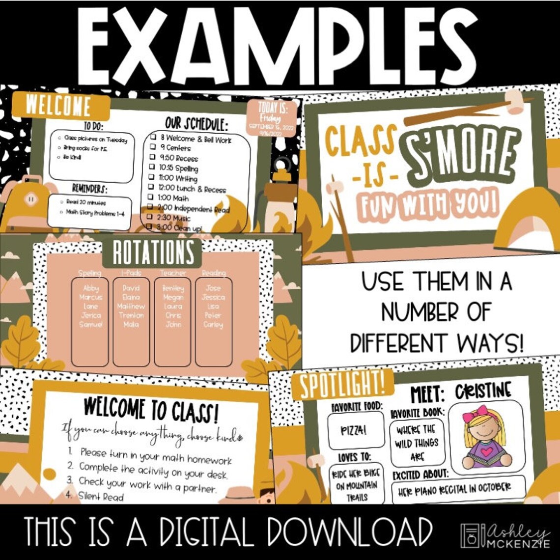 Camping Adventure Google Slides and Powerpoint Templates, Digital ...