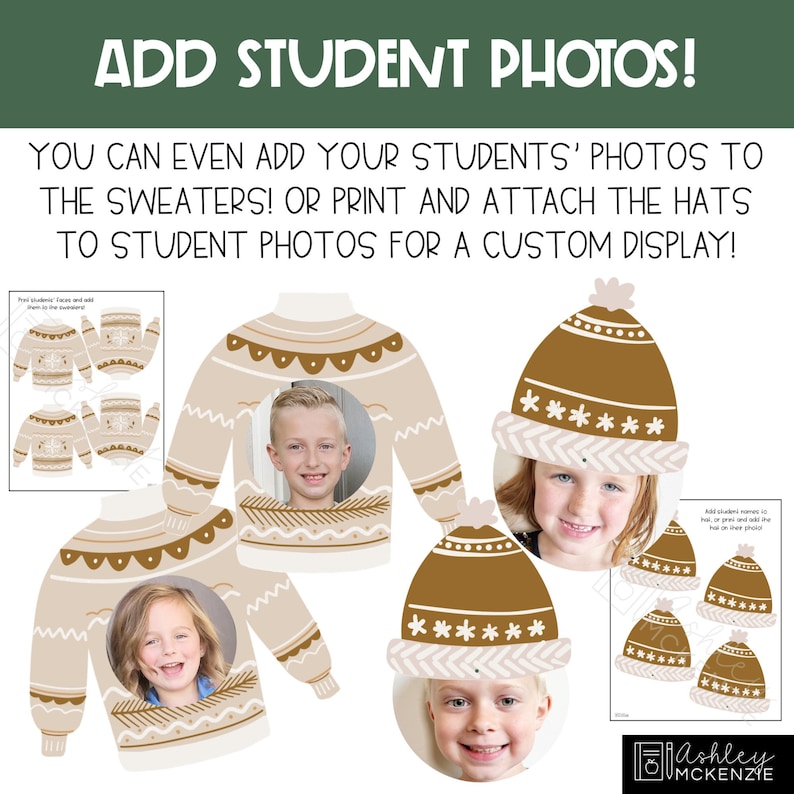 Modern Winter Bulletin Board Kit Holiday Season Theme Easy - Etsy