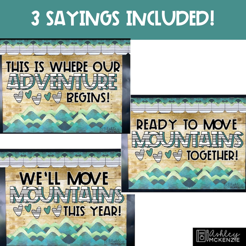 Mountain Back to School Bulletin Board Elementary Classroom Door Decor ...