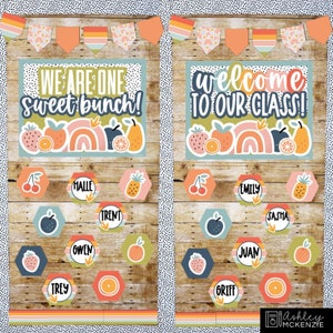 Modern Fruit Themed Classroom Decor Bright Back to School Bulletin ...