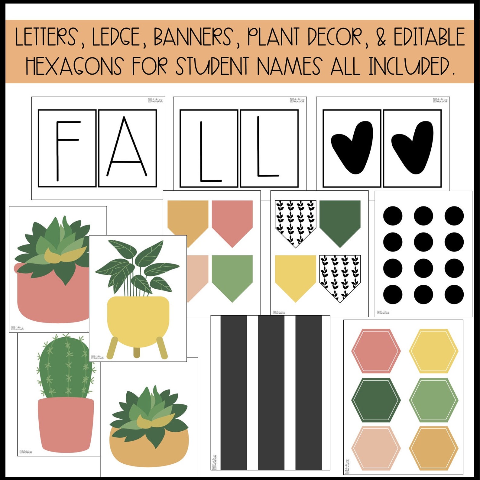 Fall Letter Ledge Bulletin Board Kit or Classroom Door Decor - Etsy