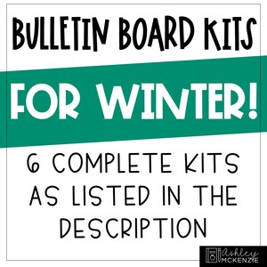 Winter Bulletin Board Kits Bundle, Seasonal Classroom Decor, Easy and ...