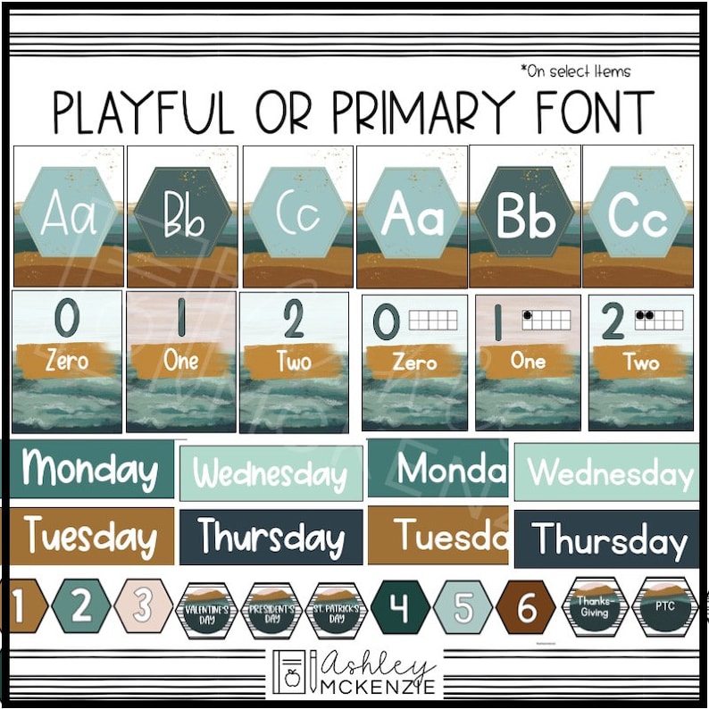 Calm Coastal Classroom Decor Theme Calming Classroom Decor Bundle ...