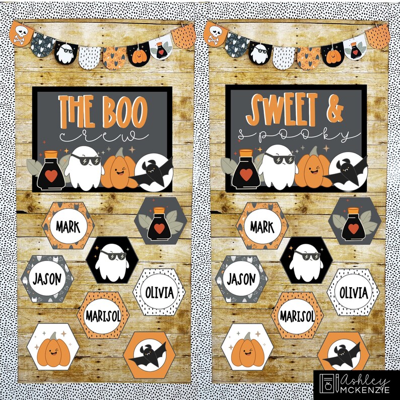 Halloween Classroom Decor Boo Crew Bulletin Board Kit - Etsy