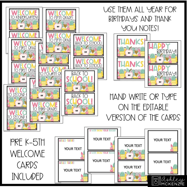 Welcome Back to School Open House Bundle Meet the Teacher Night Slides ...