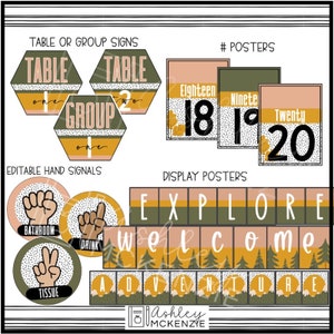 Camping Adventure Classroom Decor Bundle Elementary School Decorations ...