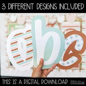 Winter Chill Classroom Decor, Primary Font A-Z Bulletin Board Letters ...