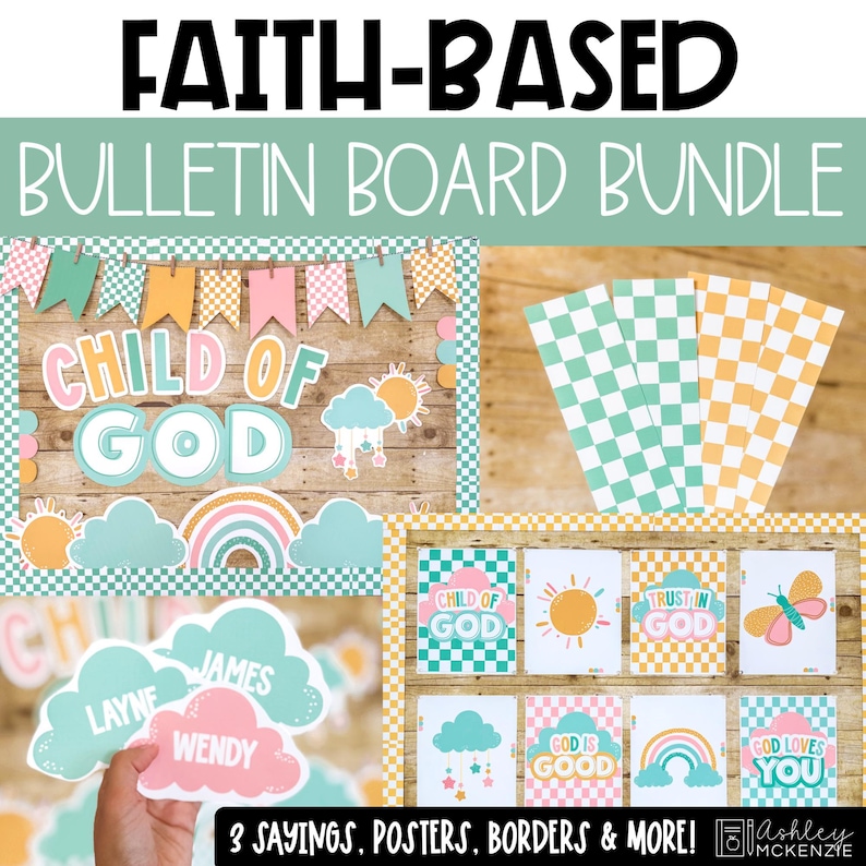 Child of God Christian Bulletin Board Bundle Christian School Faith ...