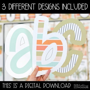 Tropical Surf Classroom Decor, A-Z Bulletin Board Letters, Punctuation ...