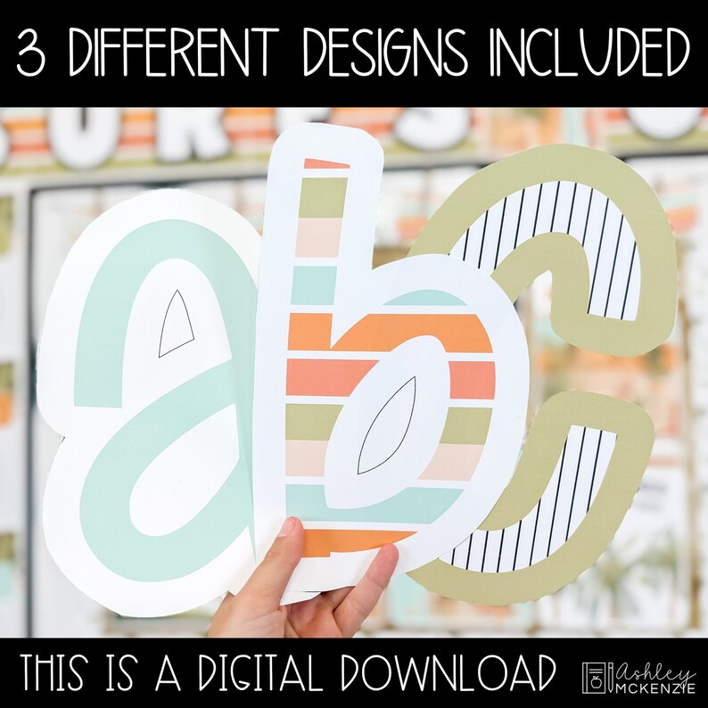 Tropical Surf Classroom Decor, A-Z Bulletin Board Letters, Punctuation ...