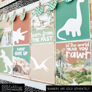 Modern Dinosaur Classroom Theme, Decorative Classroom Posters, Easy and ...