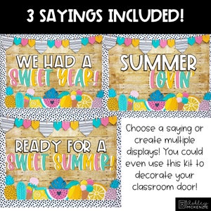 Sweet Summer Bulletin Board or Classroom Door Decor, End of Year ...