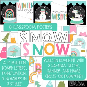 Winter Classroom Decor Snow Globe Bulletin Board Kit - Etsy