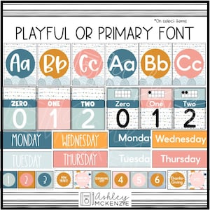 Boho Ocean Classroom Decor Bundle Modern Back to School Bulletin Board ...