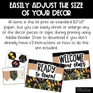 Wildflowers Classroom Door Decor Kit, Back to School, Easy and Modern ...