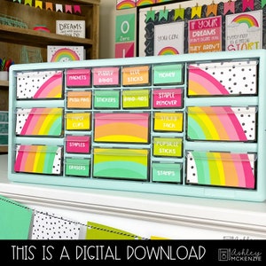 Rainbow Brights Classroom Decor Bundle, Bright Class Theme, Easy and ...