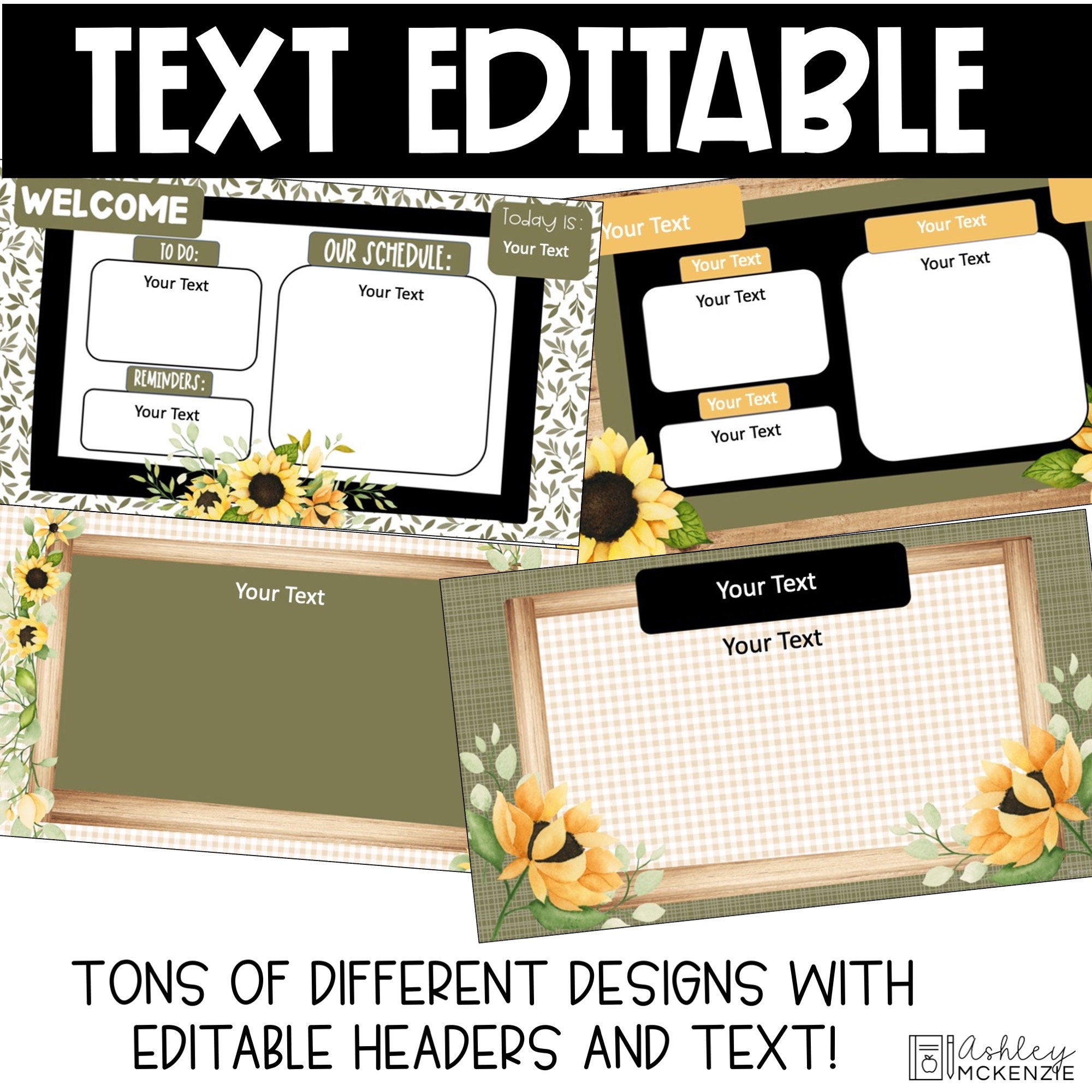 Fall Sunflowers Google Slides and Powerpoint Templates, Autumn Class ...