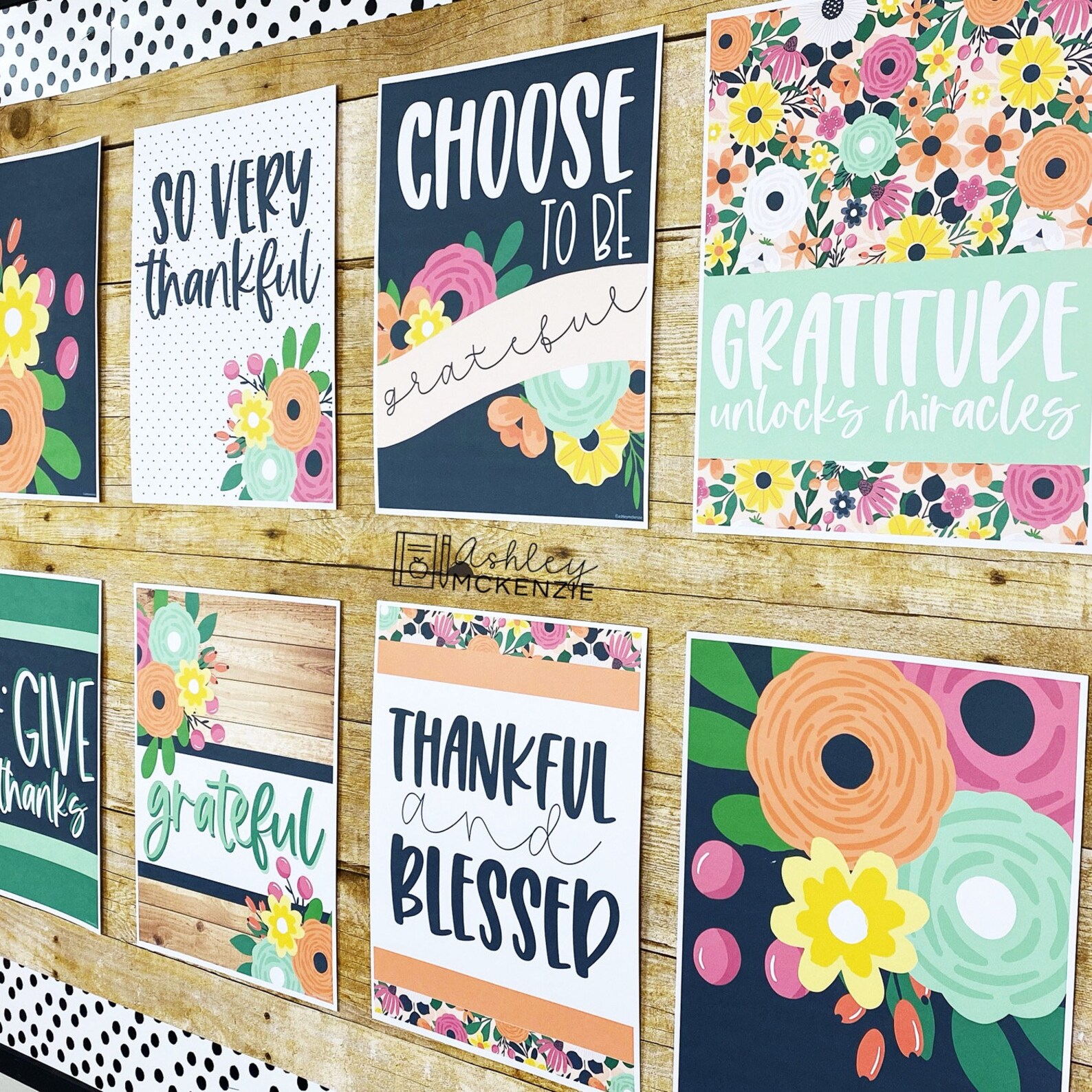 Thanksgiving Flowers Classroom Posters Easy Holiday Classroom - Etsy