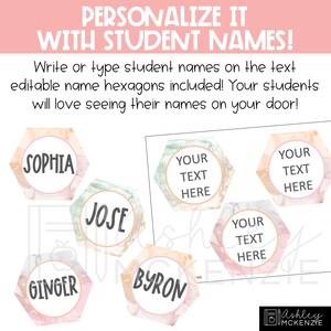 Marbled Pastel Classroom Door Decor Kit, Back to School, Easy and ...