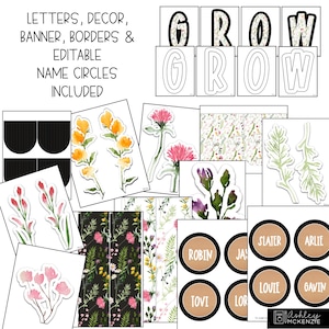 Wildflowers Back to School Bulletin Board Kit Calm Classroom Decor ...