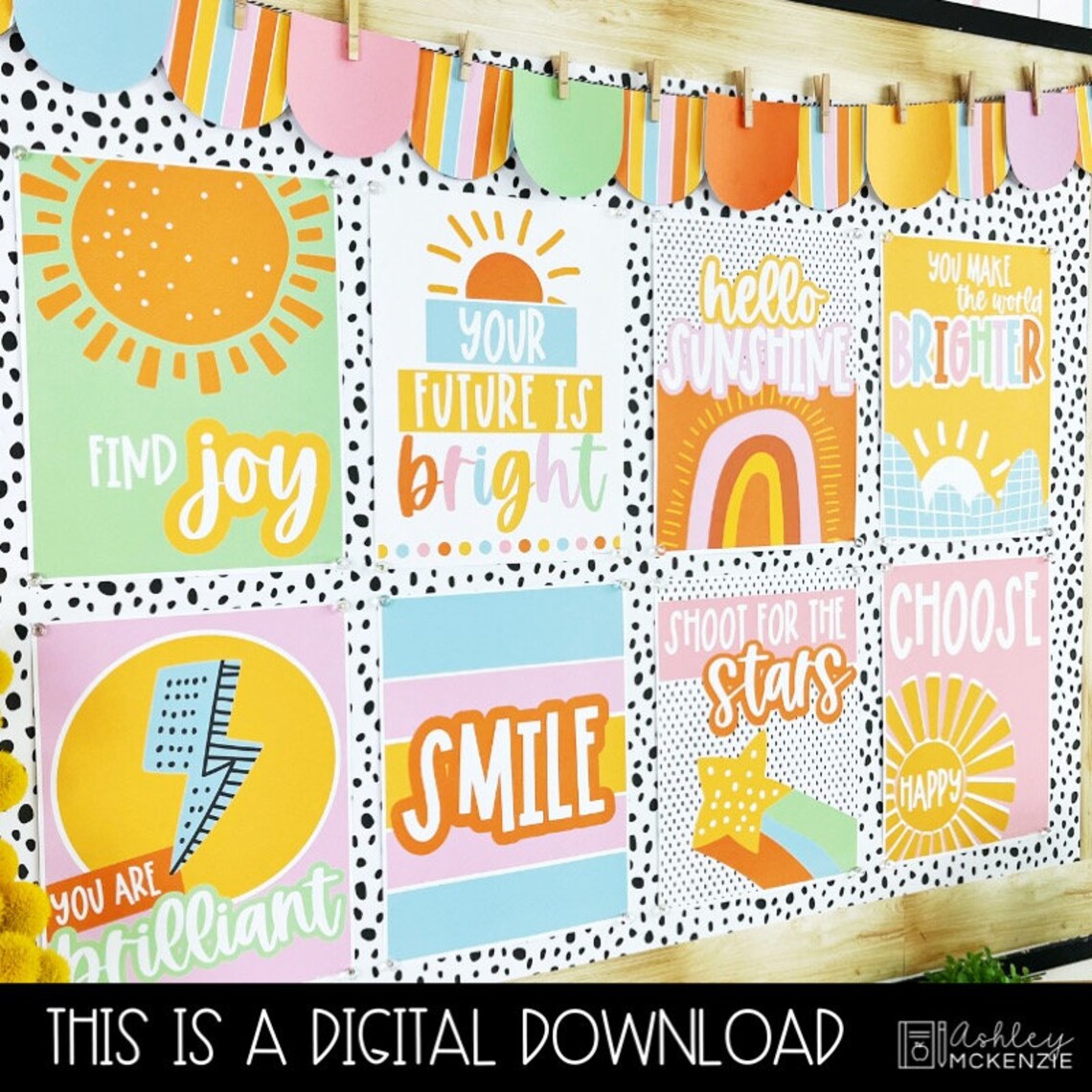 Sunshine Themed Classroom Posters Easy and Modern Classroom - Etsy