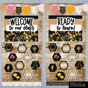 Wildflowers Classroom Door Decor Kit, Back to School, Easy and Modern ...