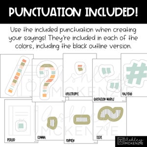 Tropical Surf Classroom Decor, A-Z Bulletin Board Letters, Punctuation ...