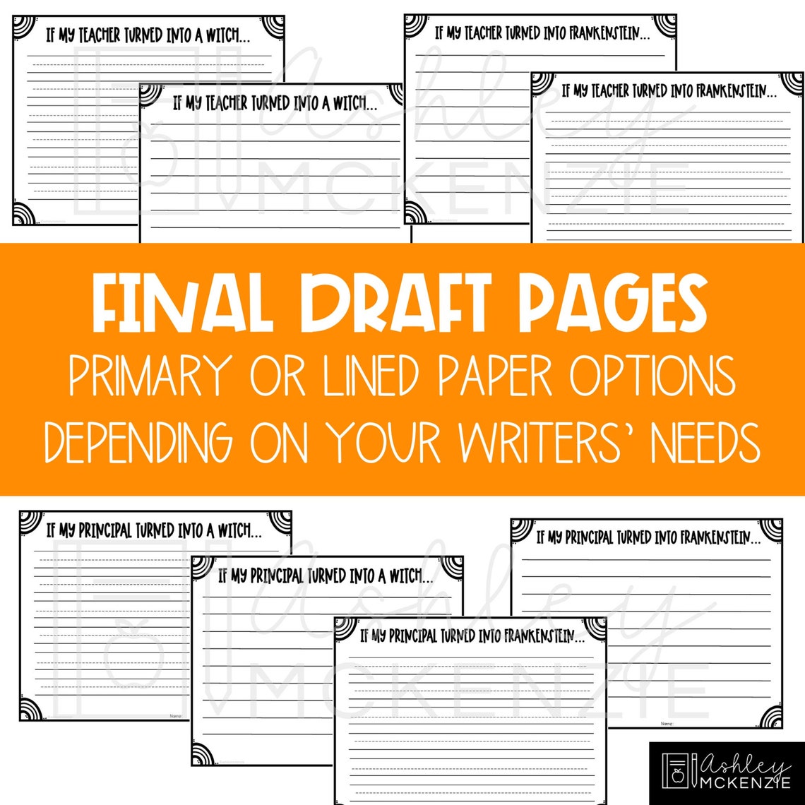 Halloween Classroom Activity Fall Writing Prompts If My Teacher Turned ...