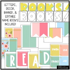 Reading or Library Bulletin Board or Door Decor, Easy and Modern ...
