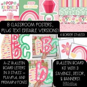 Valentine's Day Classroom Decor, Valentine Pop Theme, Bulletin Board ...